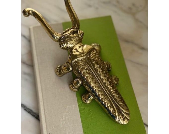 Brass Vintage Beetle Bug Boot Jack Door Stopper Eclectic Gold Decor ...