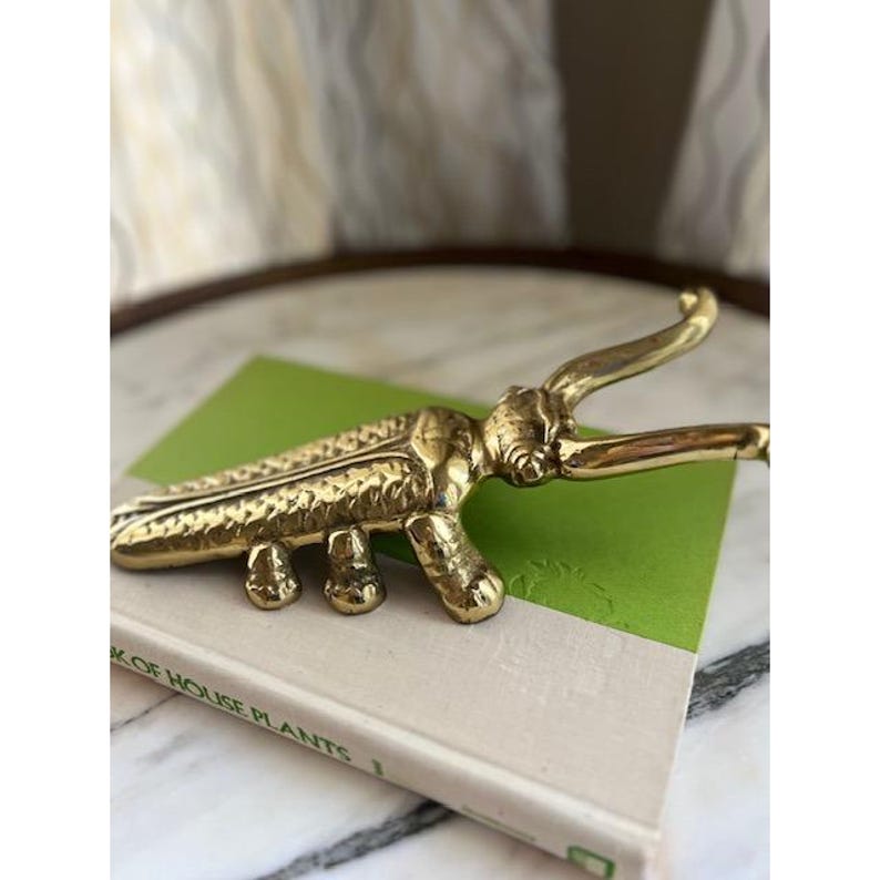 Brass Vintage Beetle Bug Boot Jack Door Stopper Eclectic Gold Decor ...