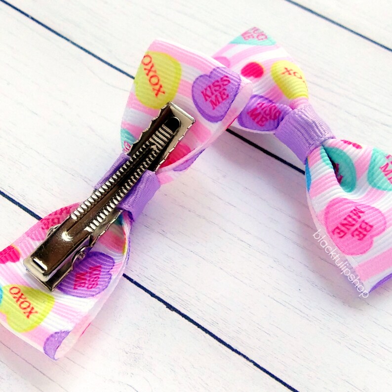 Kawaii Hair Bows Fairy Kei Decora Candy Hearts Bows Pink Adult | Etsy