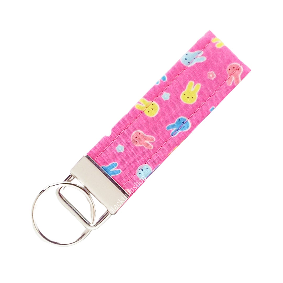 Cute Bunny Keychain, Key Ring, Kawaii Fabric Key Fob - Etsy