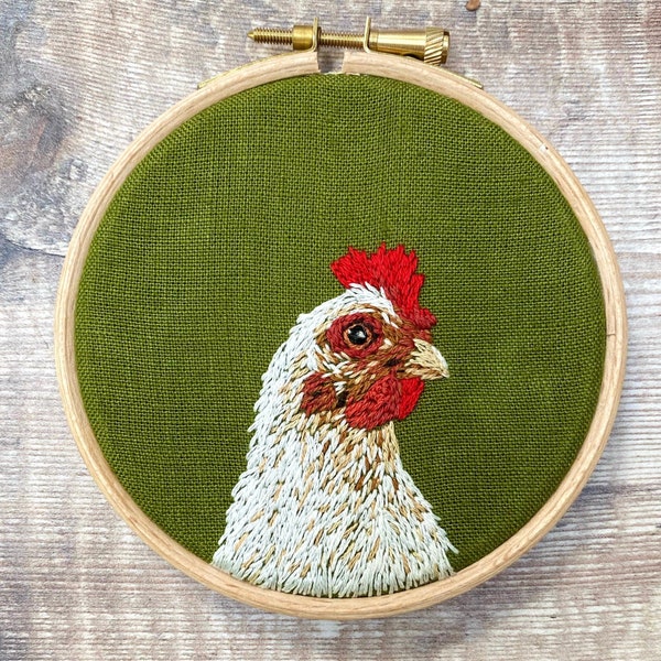 Hen Embroidery - Etsy