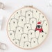 Penguin Floral Hand Embroidery Pattern: Animal Hoop Art (PDF Pattern ...