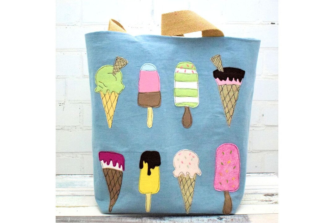 Ice Cream Beach or Large Tote Bag Pattern Pdf Instant Download - Etsy