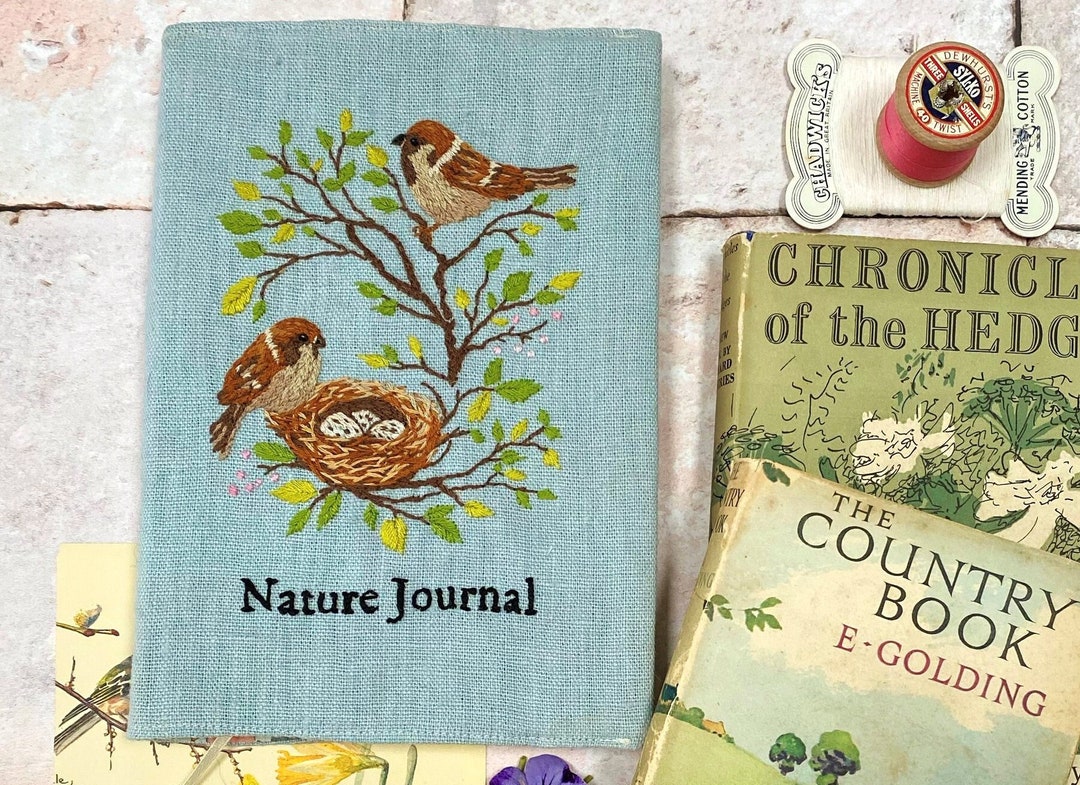 Sparrows Embroidery Journal Cover Pattern: Nature Theme (PDF) - Etsy