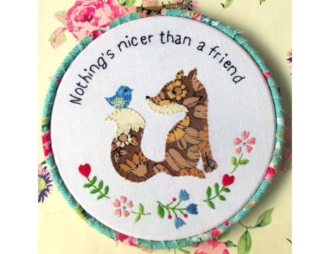 Friendly Fox Hand Embroidery Pattern Instant Download Pdf - Etsy