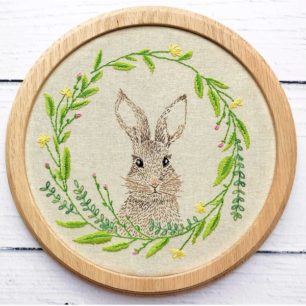 Rabbit Hand Embroidery Pattern - Etsy