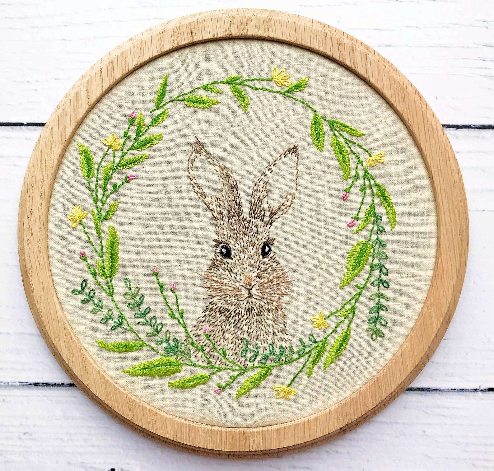 Baby Bunny Rabbit Hand Embroidery Hoop Pdf Pattern Instant | Etsy