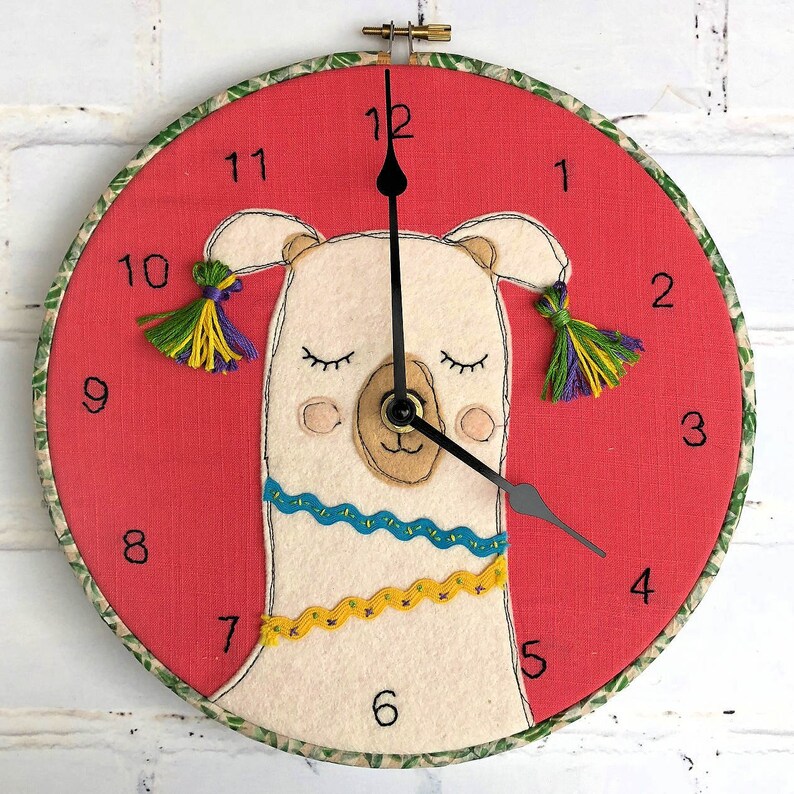 Llama Clock Sewing Applique Pattern Pdf Instant Download - Etsy