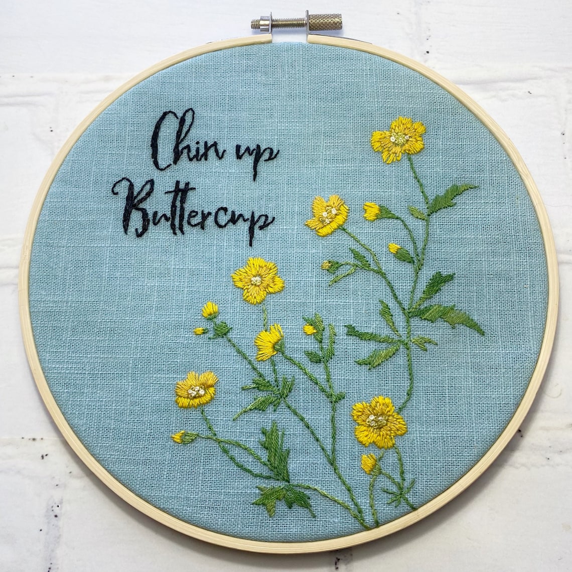 Chin Up Buttercup Hand Embroidery Pattern pdf instant download | Etsy