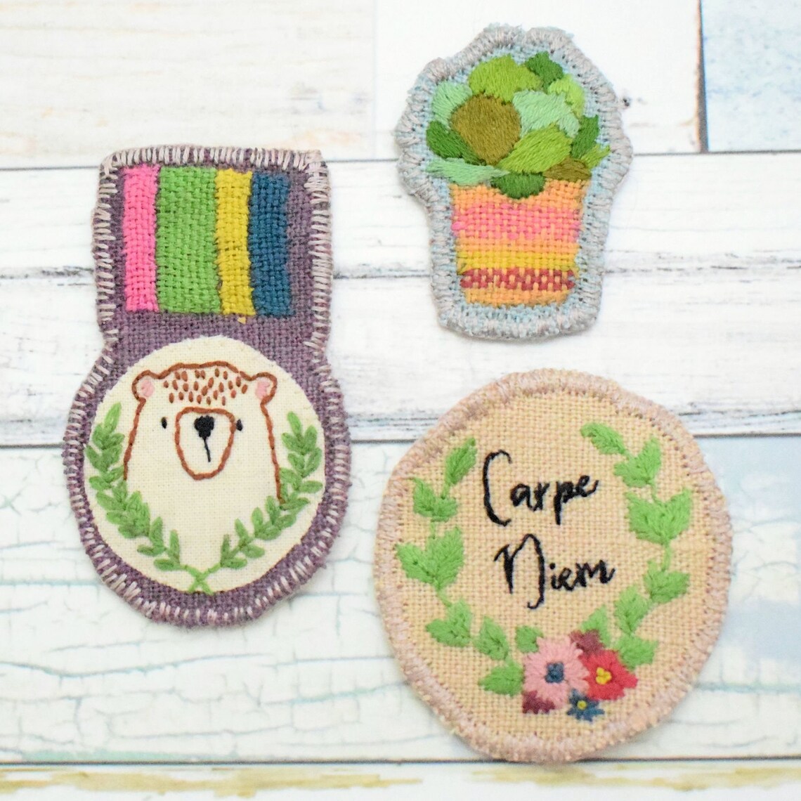 Hand Embroidered Patches Embroidery Pattern Pdf Instant - Etsy