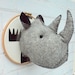 Felt Rhino Head Pdf Pattern Instant Download - Etsy
