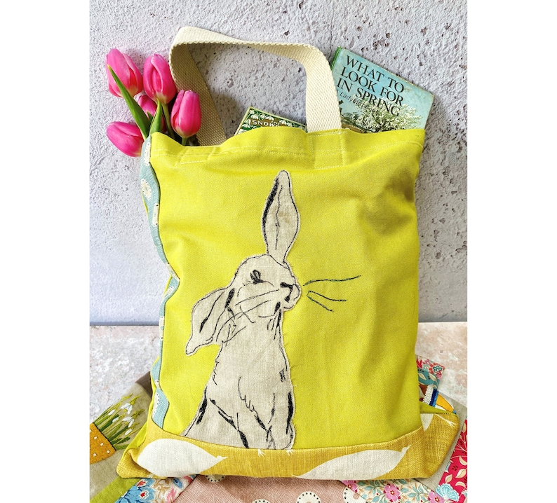 Spring Hare Tote Bag Sewing Pattern Digital Pattern Instant - Etsy