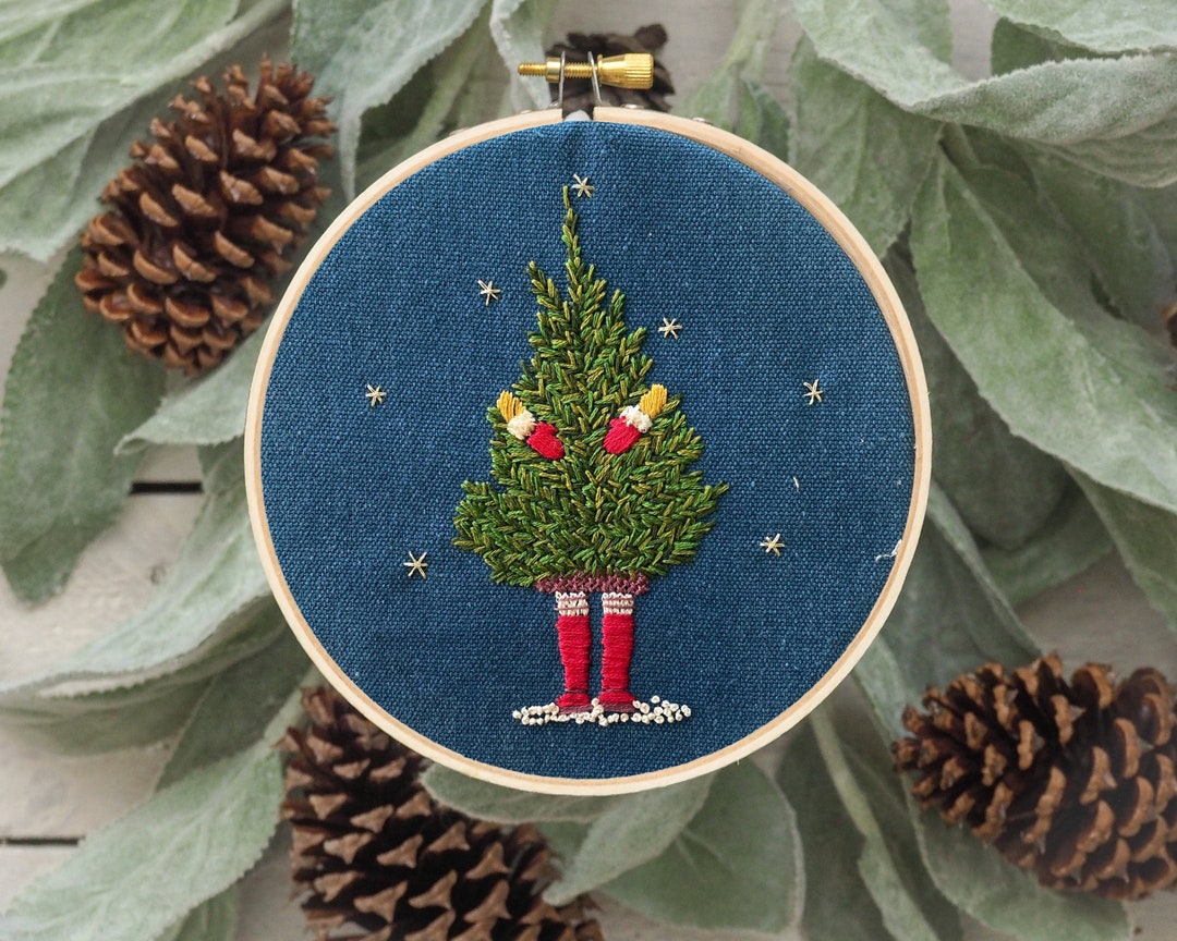 Christmas Tree Hand Embroidery Pattern: Festive Design (PDF Pattern) - Etsy
