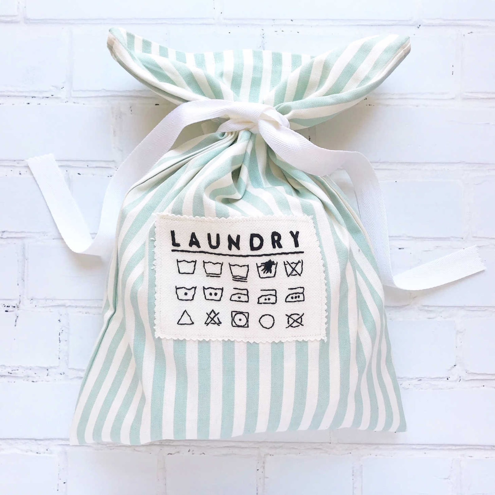 Hand Embroidered Laundry Bag Pdf Sewing and Embroidery Pattern | Etsy