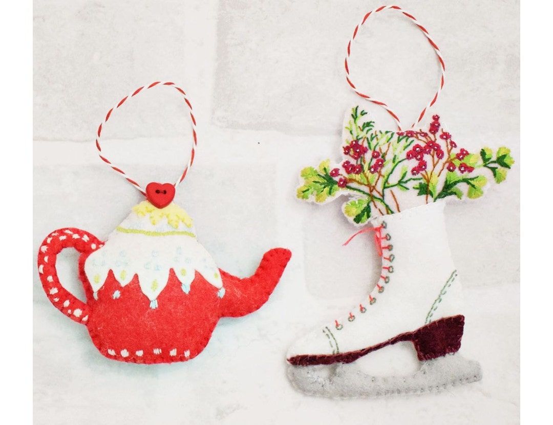 Festive Felt Christmas Ornaments Pattern Pdf Download - Etsy