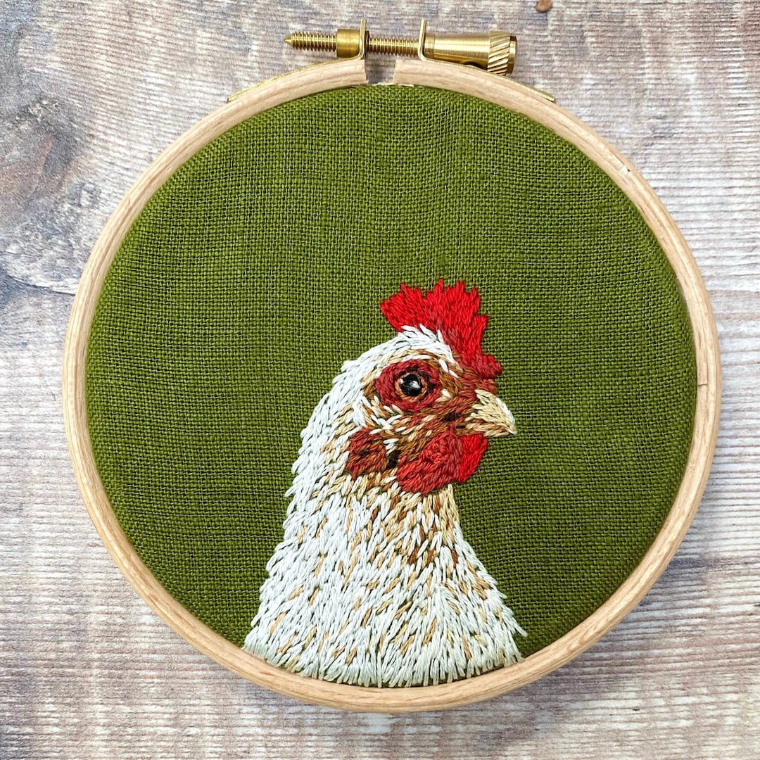 Cluck Chicken Hand Embroidery Hoop Instant Download Pdf Pattern Hen ...