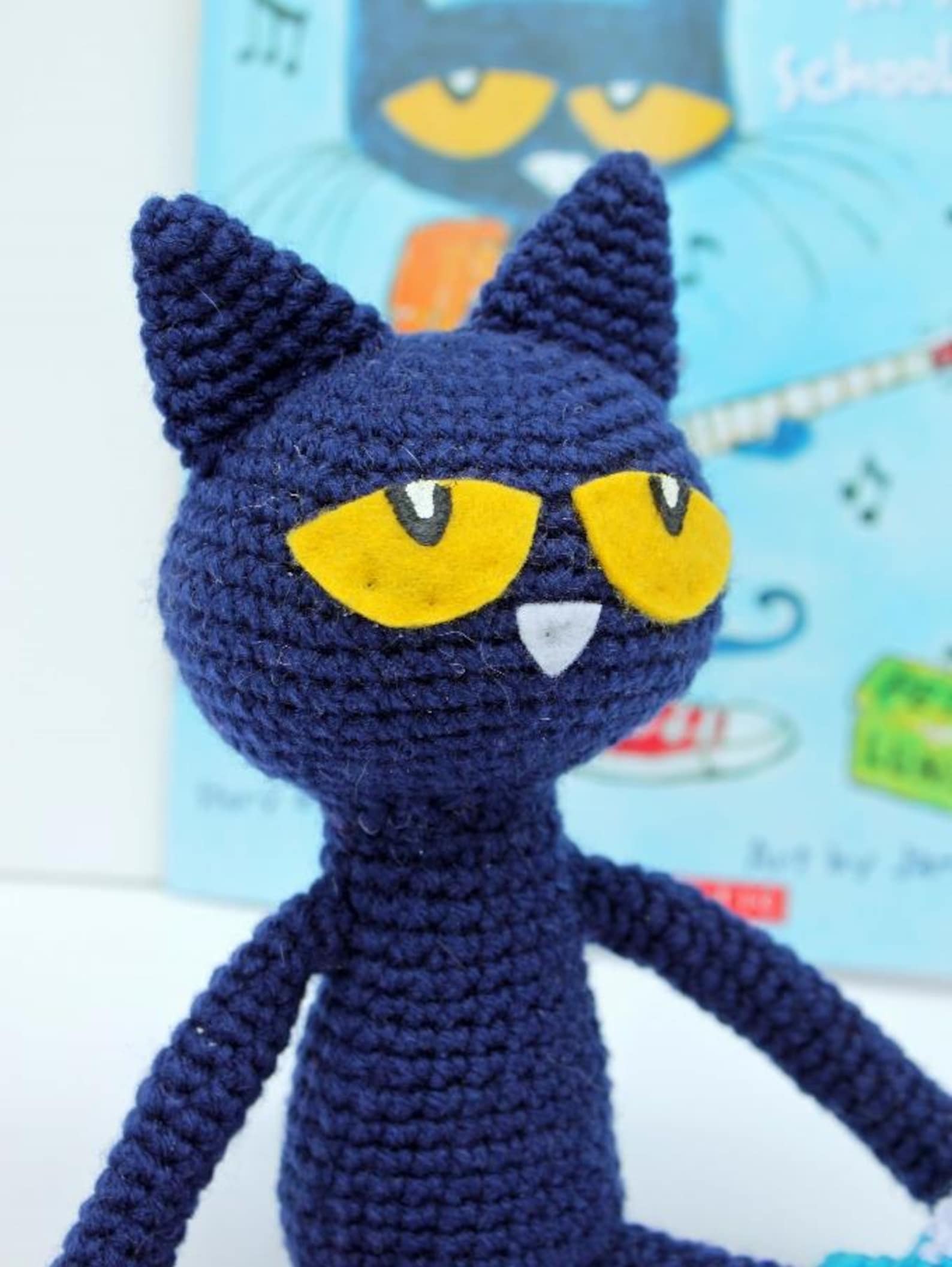 Blue Pete the CAT CROCHET PATTERN Amigurumi, Cat Amigurumi Crochet ...