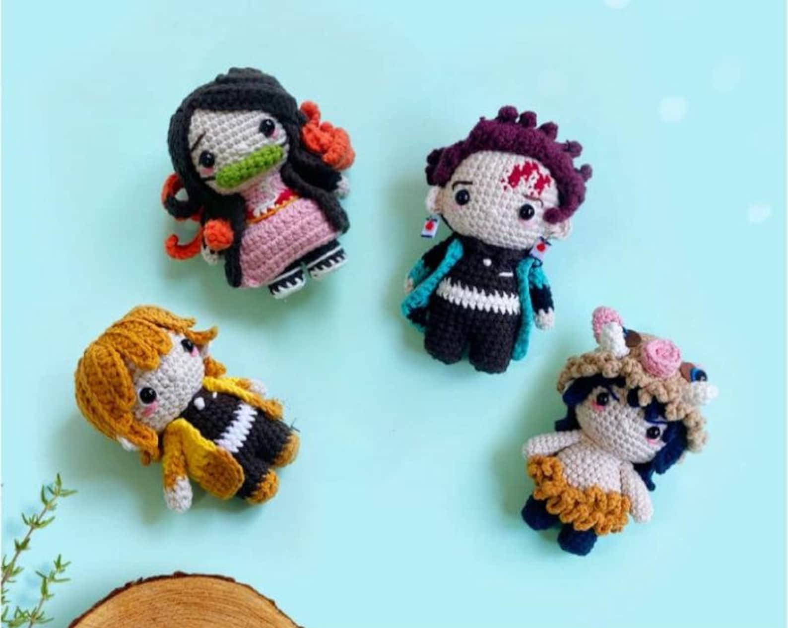 Fun Size Demon Slayer Crochet Patterns Bundle 4in1 - Kimetsu No Yaiba ...