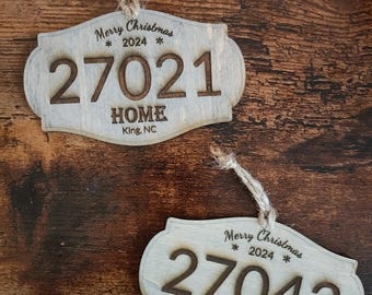 Zip Code Ornament for Christmas Ornament for Home Ornament Hometown ...