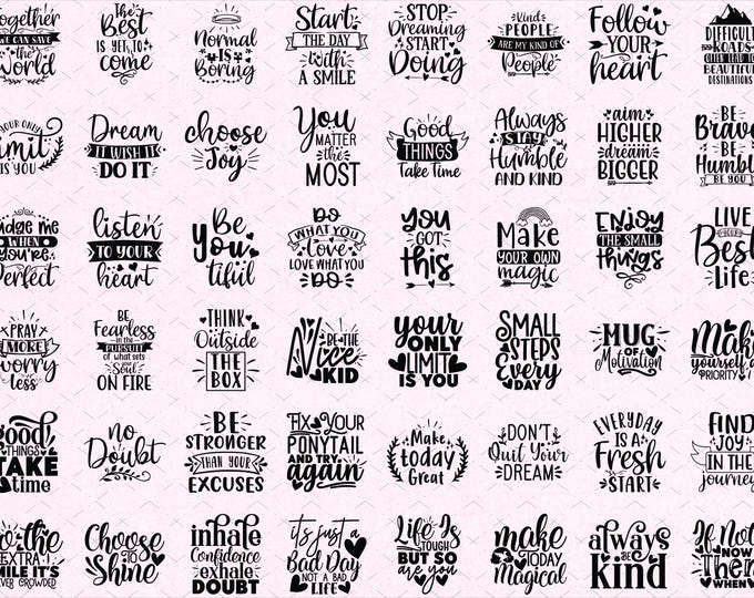 200 Motivational Quote Svg Bundle, Motivational Svg Bundle, Quote Svg ...