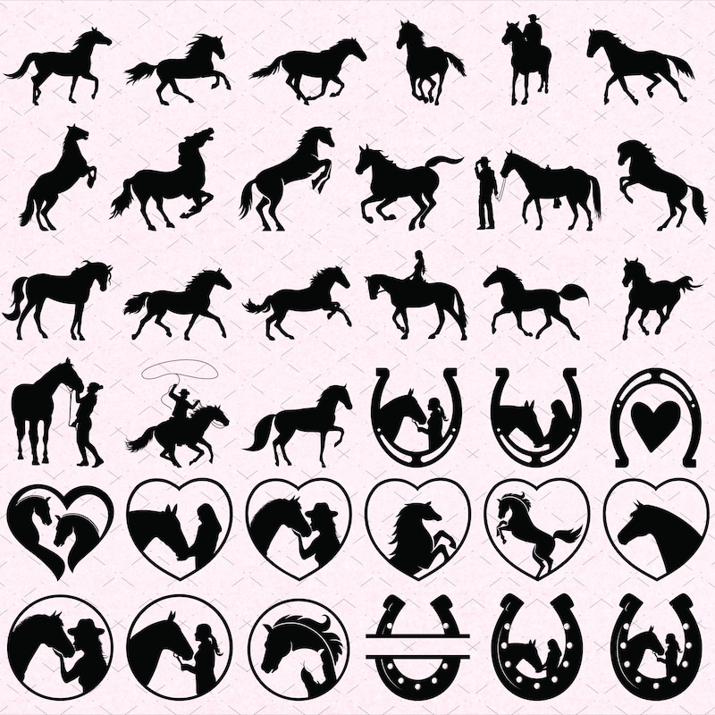 Horses Svg - Etsy
