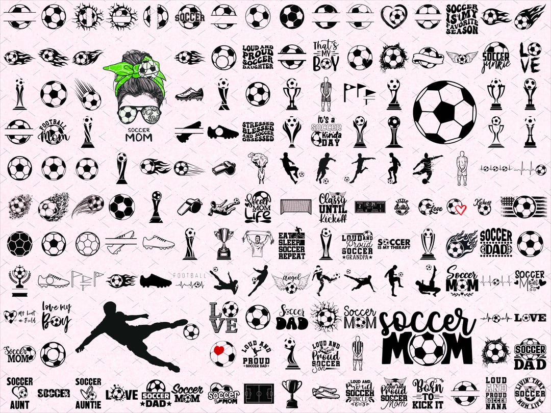 Soccer SVG Bundle: Football Clipart, Cut Files (digital Download) - Etsy