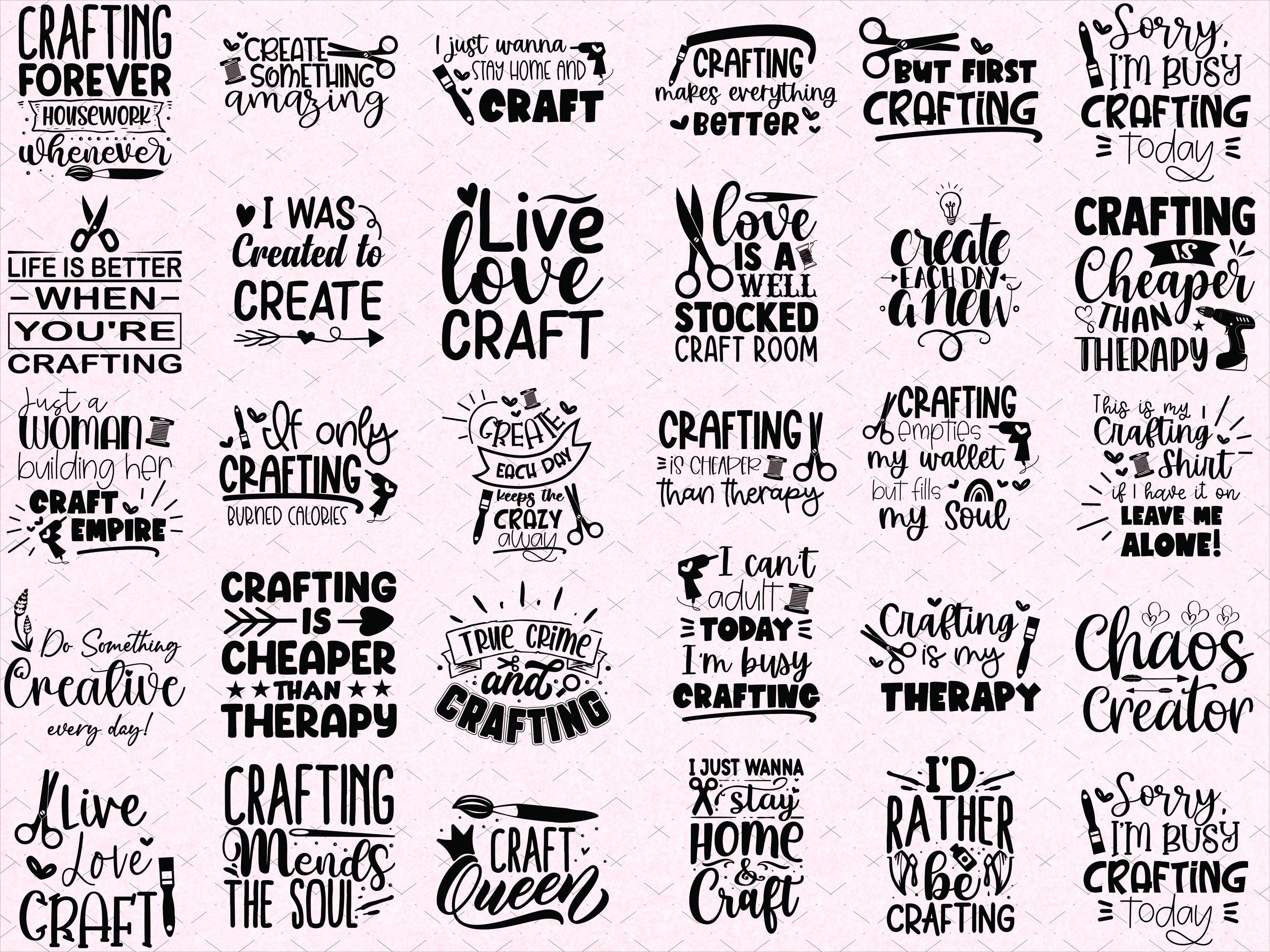 Crafters SVG Bundle, Craft SVG, Crafting SVG, Craft Room Svg, Funny ...