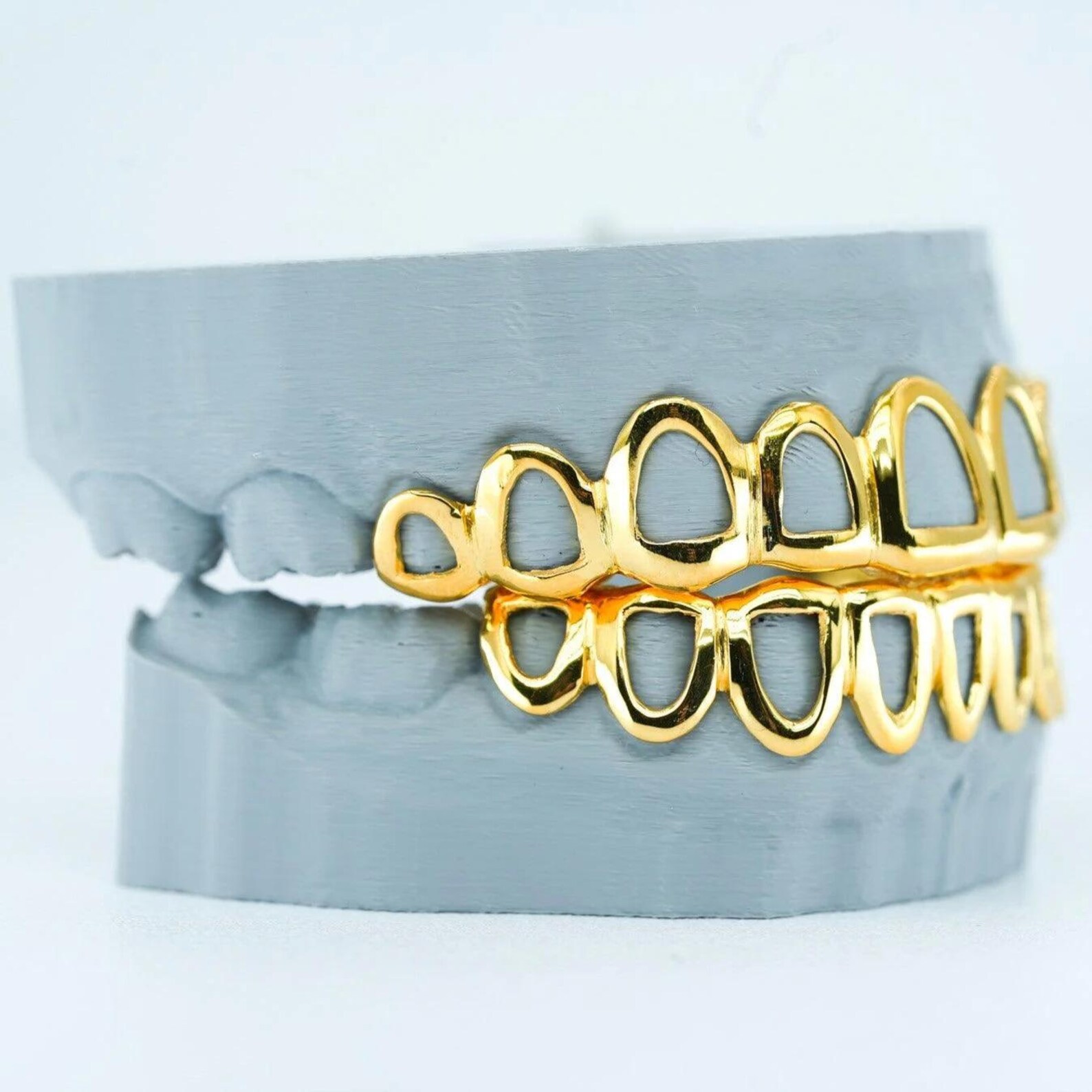 Solid Grillz | Custom Open Face Silver | Gold Teeth Jewelry | Dental ...