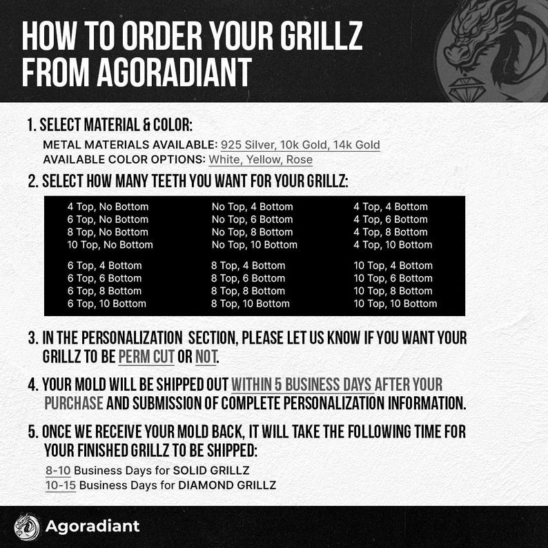 Solid Grillz | Custom Open Face Silver | Gold Teeth Jewelry | Dental ...