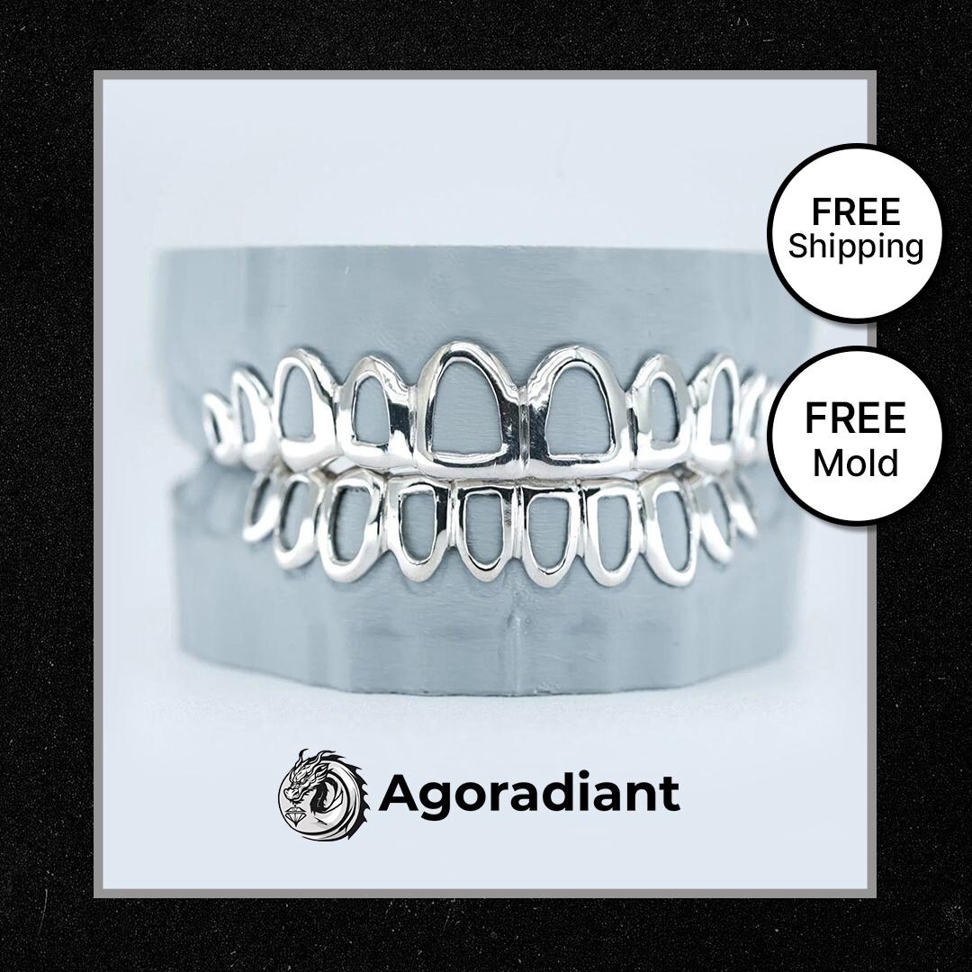 Solid Grillz | Custom Open Face Silver | Gold Teeth Jewelry | Dental ...