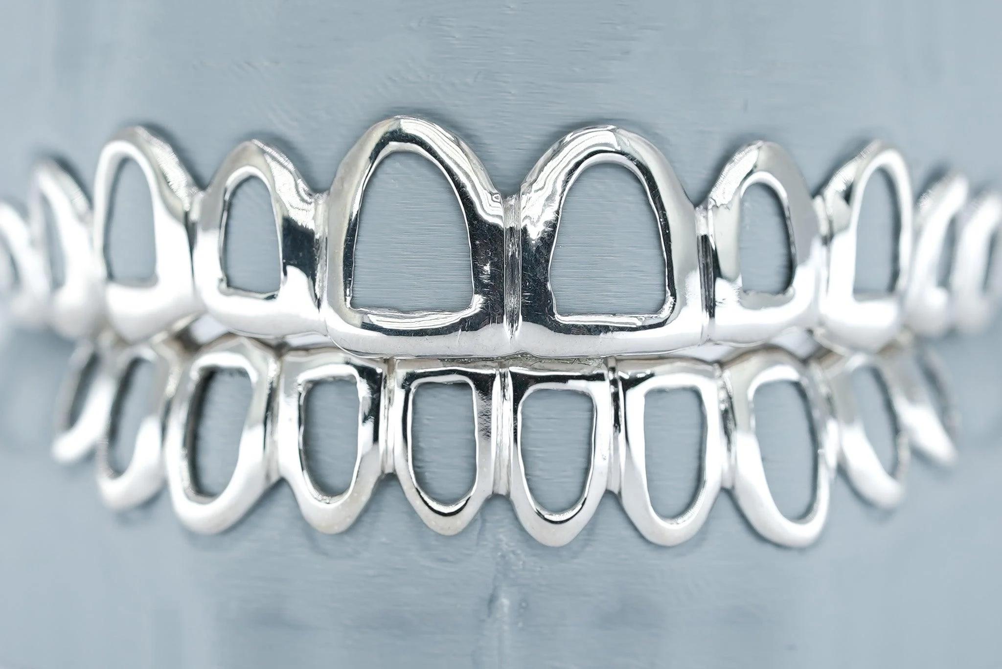 Solid Grillz | Custom Open Face Silver | Gold Teeth Jewelry | Dental ...