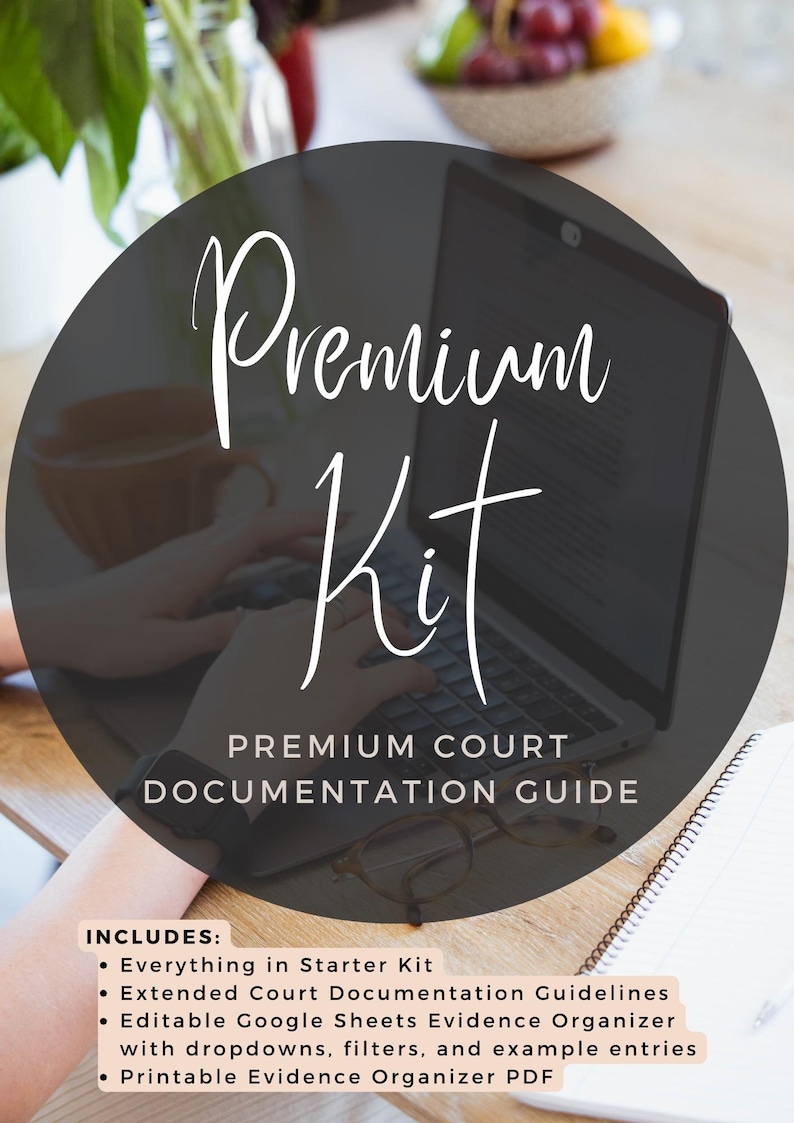Premium Custody Documentation Kit | Court-ready Incident & Evidence ...