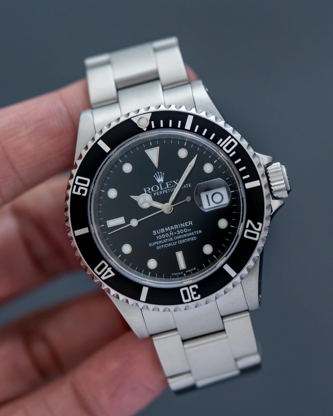 2002 Rolex Submariner 16610 40mm, Black Dial - Etsy