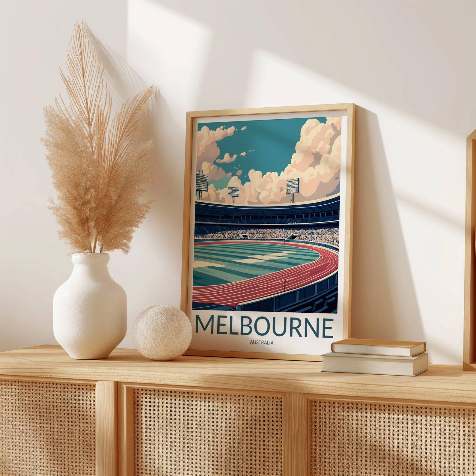 Melbourne Cricket Ground Travel Poster Wall Art Print, Australia Poster ...