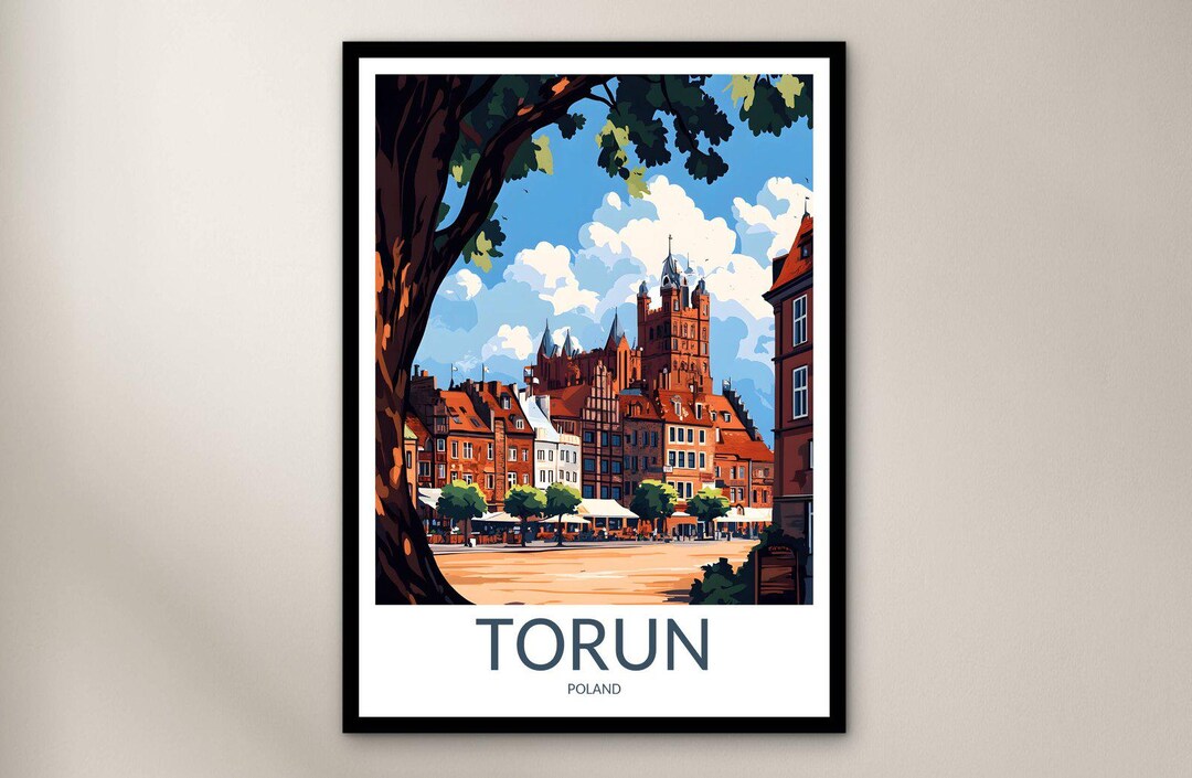 Torun Travel Poster Wall Art Print, Poland Poster Home Decor Gift ...