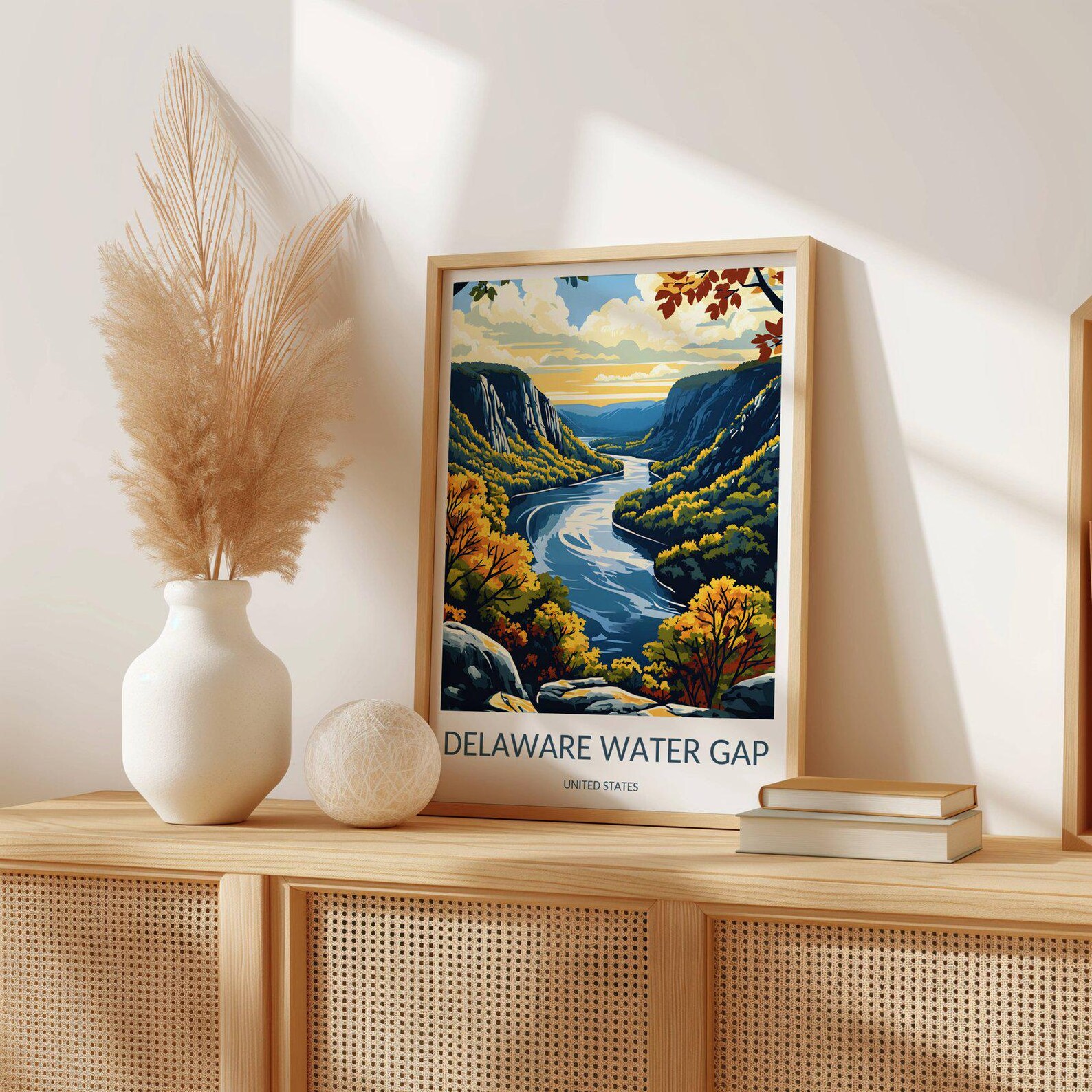 Delaware Water Gap Travel Poster Wall Art Print, United States Poster ...