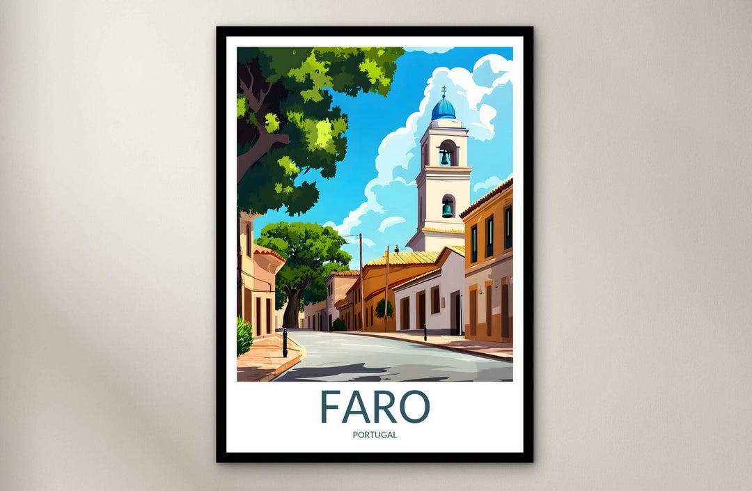 Faro Travel Poster Wall Art Print, Portugal Poster Home Decor Gift ...