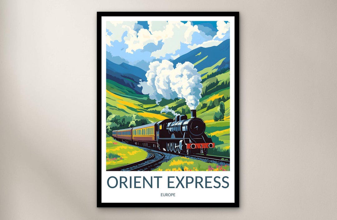 Orient Express Travel Poster Wall Art Print, Europe Poster Home Decor ...