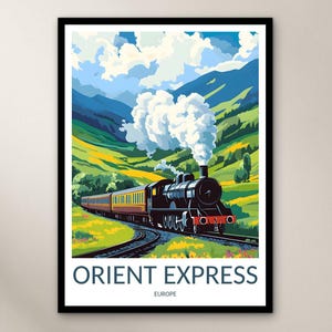 Orient Express Travel Poster Wall Art Print, Europe Poster Home Decor ...