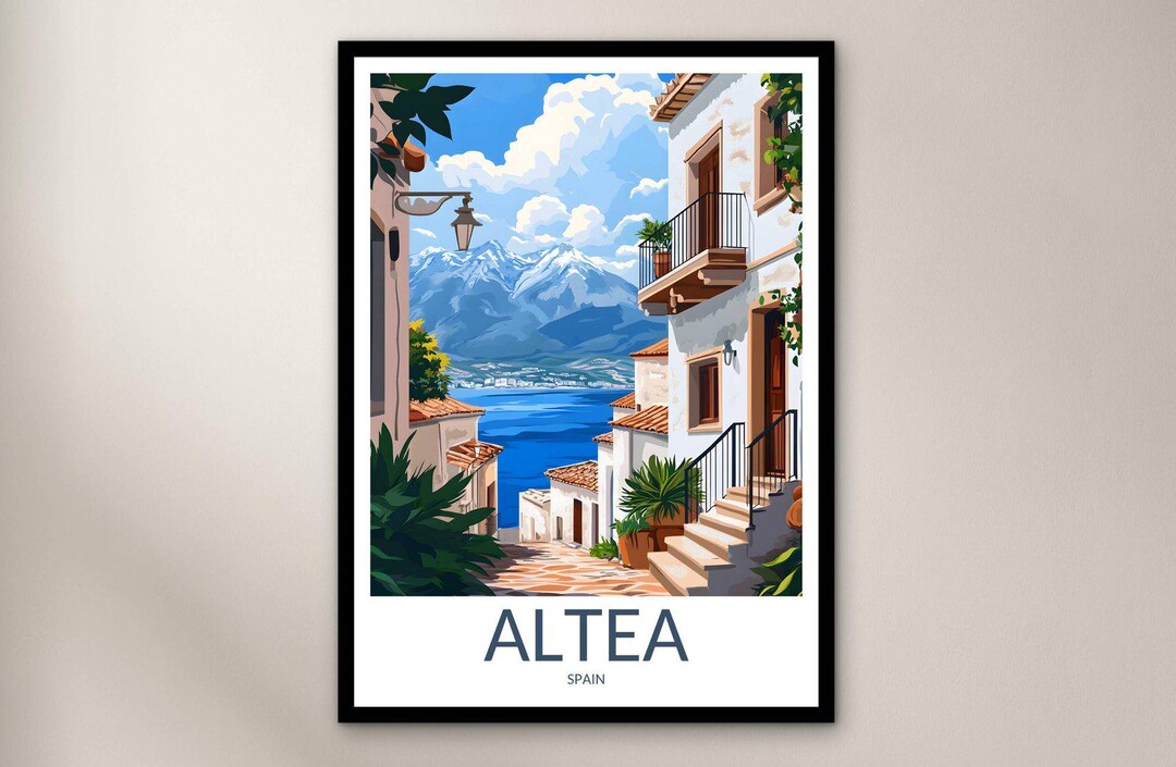 Altea Travel Poster Wall Art Print, Spain Poster Home Decor Gift ...