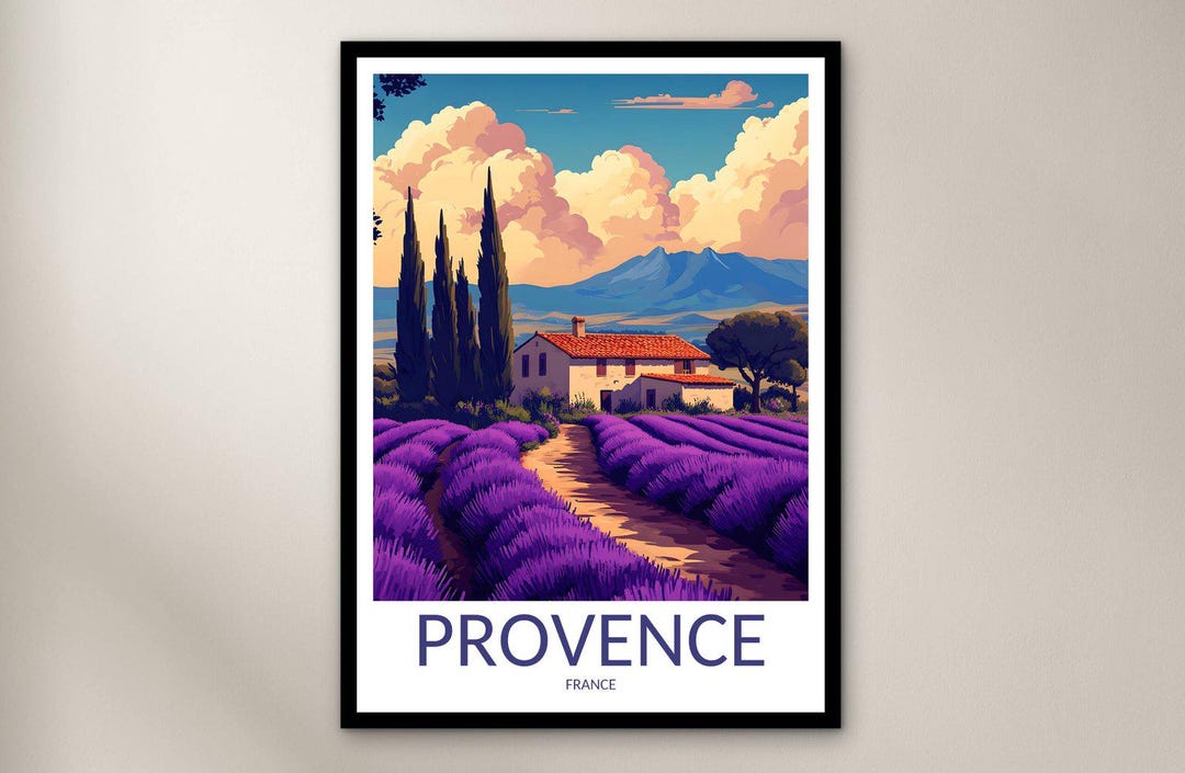 Provence Travel Poster Wall Art Print, France Poster Home Decor Gift ...