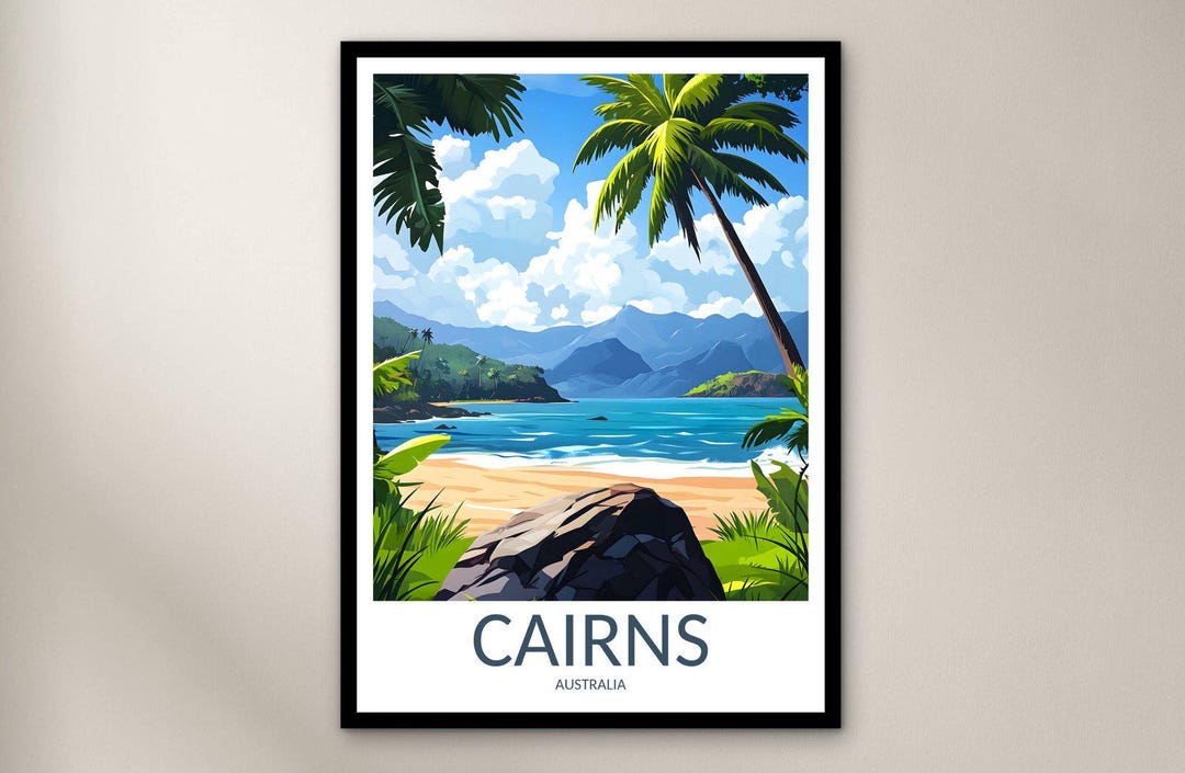 Cairns Travel Poster Wall Art Print, Australia Poster Home Decor Gift ...