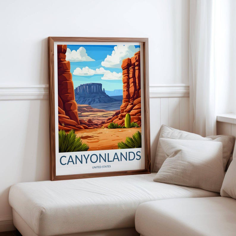 Canyonlands National Park Travel Poster Wall Art Print, United States ...