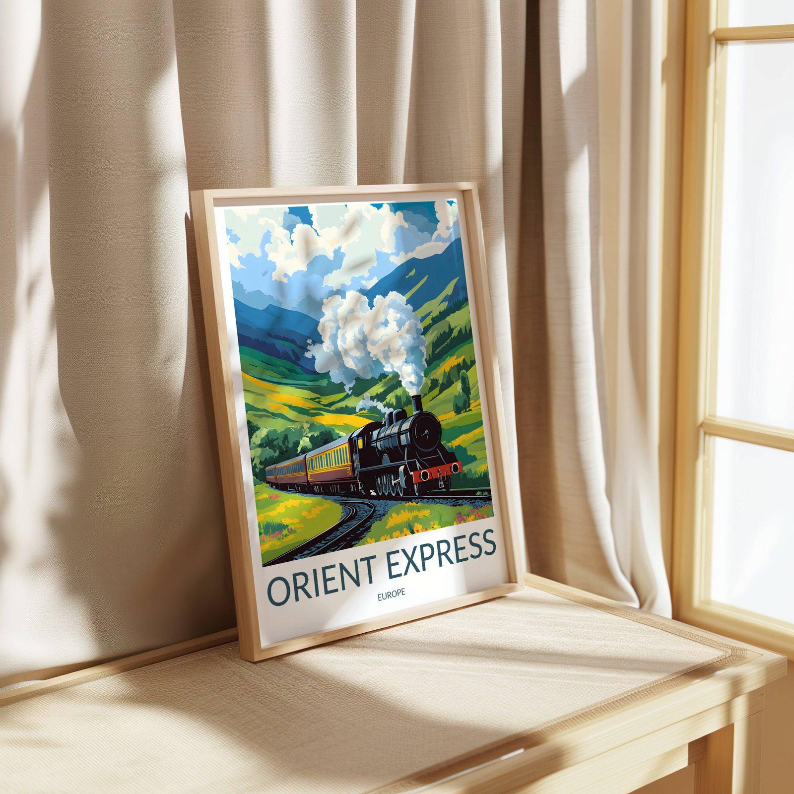 Orient Express Travel Poster Wall Art Print, Europe Poster Home Decor ...