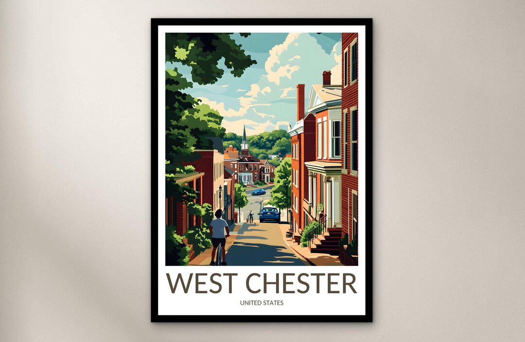 West Chester Travel Poster Wall Art Print, United States Poster Home ...