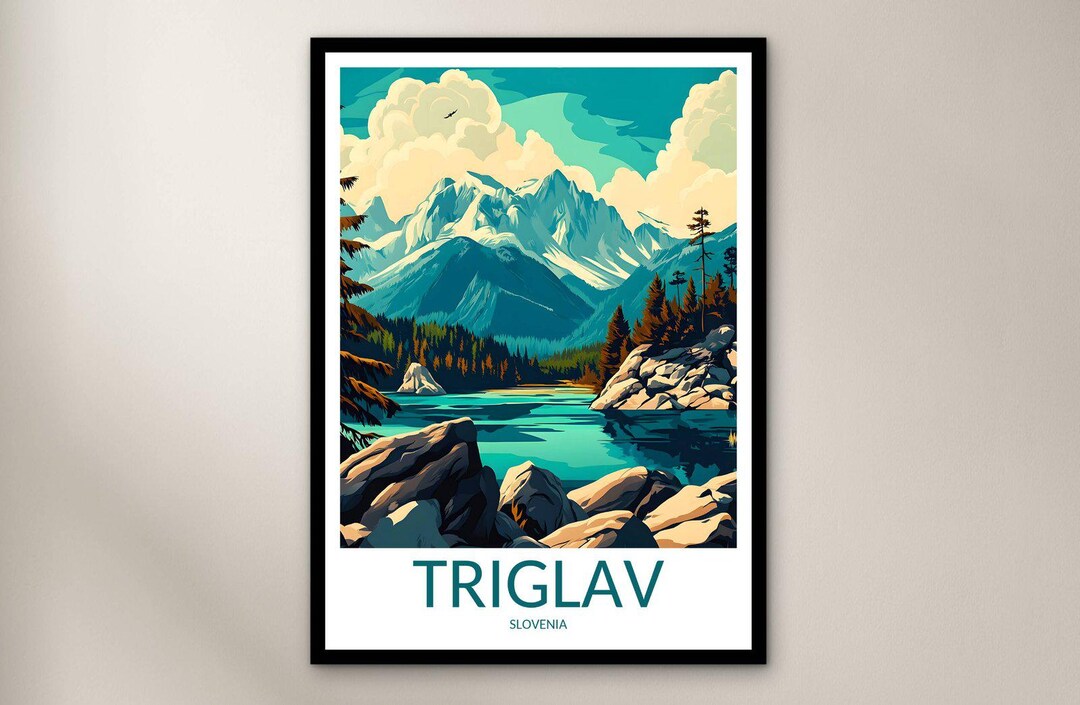 Triglav Travel Poster Wall Art Print, Slovenia Poster Home Decor Gift ...