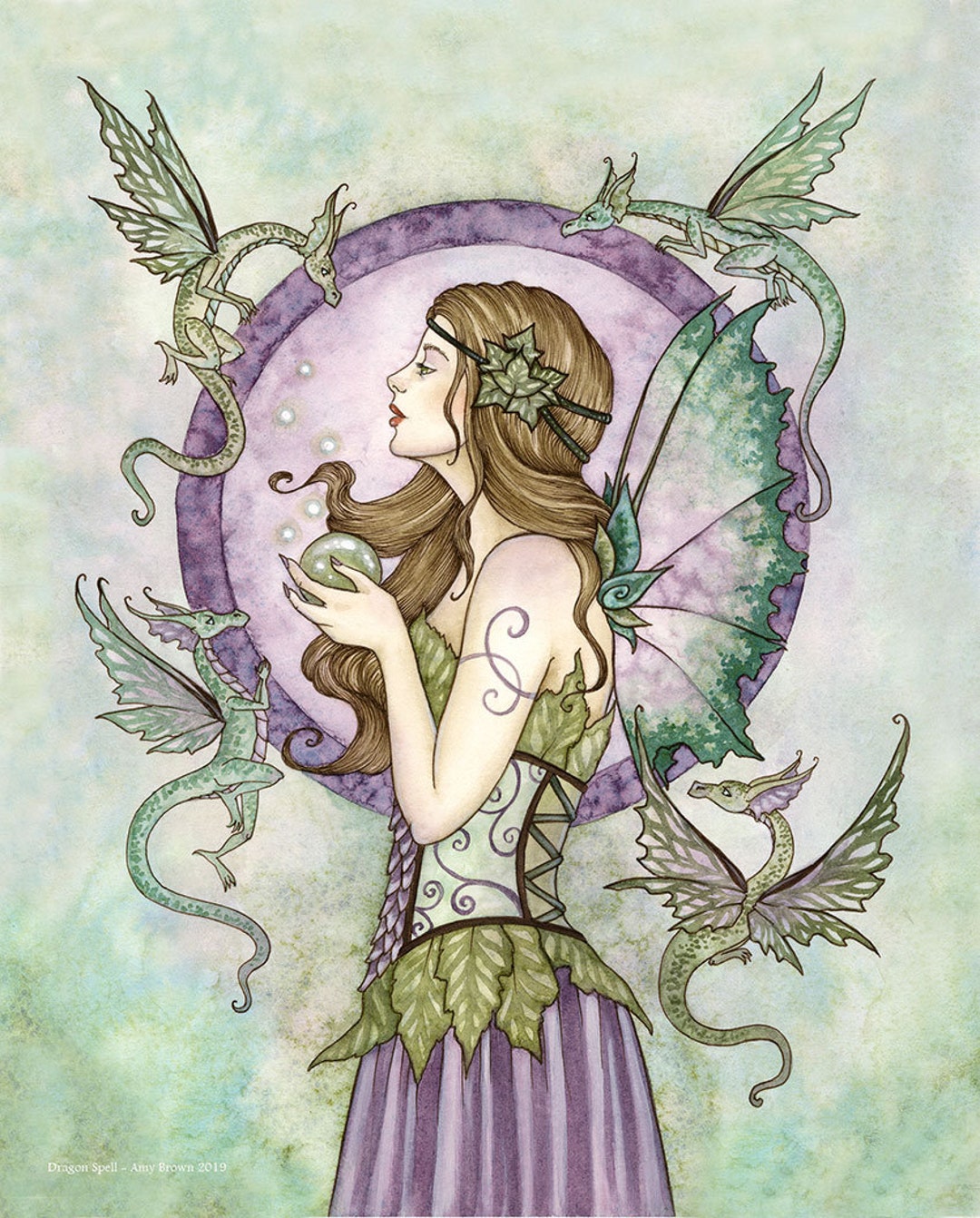 SIGNED 8x10 PRINT Dragon Spell Fairy by Amy Brown - Etsy