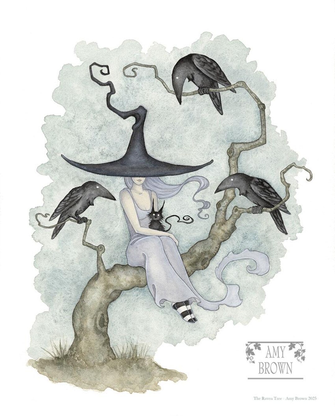 8x10 Signed Print Witch and Ravens by Amy Brown - Etsy