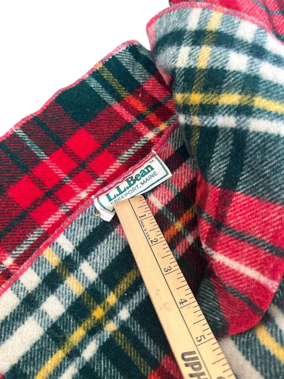 Vintage LL Bean Blanket, 80's Plaid Cabin Wool Blanket, Tartan Camp ...