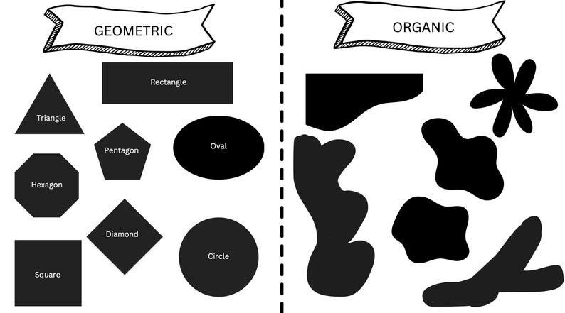 Organic Vs Geometric Shapes - Etsy